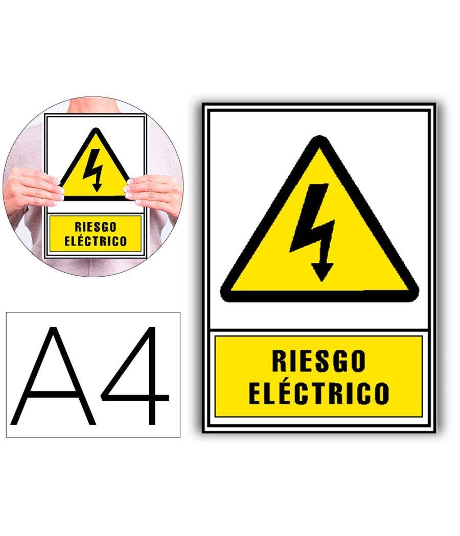 Pictograma archivo 2000 riesgo electrico pvc amarillo luminiscente ...